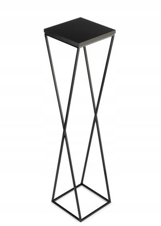 HowHomely Pflanzenst&auml;nder Metall 70 cm Hoch - Stabiler und Fester Blumenhocker mit Schwarz MDF-Platte auf Robuste St&auml;nder - Blumenst&auml;nder zur Dekoration Innenr&auml;