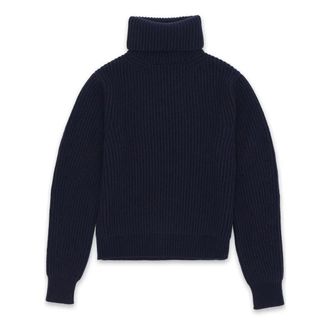 Fortela Femme, Pulls, Bleu, Taille: 40 FR Pull col roul&eacute; en cachemire Laura
