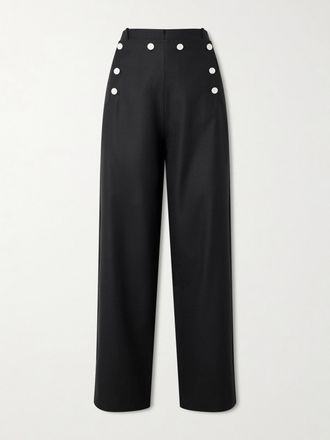 S.S. Daley Pantalon Droit En Laine Sailor - Noir