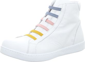 Andrea Conti Damen High Top Sneaker, weiß/Pastell/Multi, 41 EU