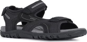 Geox Herren U Sandal Strada D Riemchensandalen, Schwarz Black Stone C9310, 46 EU