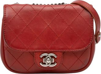 Chanel Sac bandouli&egrave;re en cuir Pre-owned - Femme - Pre-owned - Rouge - Taille: ONE Size