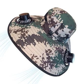 Generico Chapeau De Ventilateur Solaire - Chapeau De P&ecirc;che Solaire, Mini Ventilateur D&eacute;nergie Solaire Int&eacute;gr&eacute;, Chapeau De Ventilateur De Protection UV | Chapea