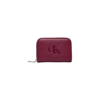 Calvin Klein Femme, Accessoires, Rouge, Taille: ONE Size Portefeuille Zipp&eacute; avec Compartiments Int&eacute;rieurs