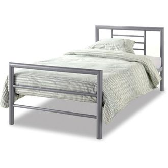 M&S Collection Lit 90x200 cm en m&eacute;tal gris - SAMIHA