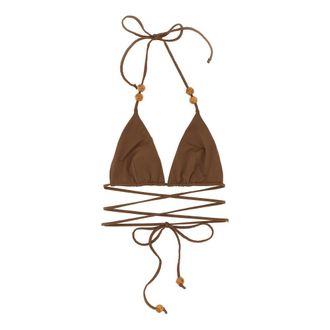 Magda Butrym Femme, Maillots de bain, Brun, Taille: 36 FR RE 26 Triangle Bikini Top