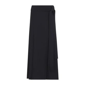 STUDIO NICHOLSON Mile Rock mit Nadelstreifen und G&uuml;rtel - - Skirts - Damen - Schwarzk - XS