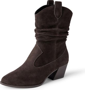 Amazon Essentials Damen Modische Halbhohe Westernstiefel, Braun, 35.5 EU