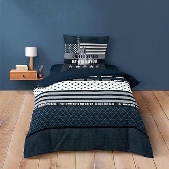 Douceur d'Intérieur States Bettwäschegarnitur, 2-teilig (140 x 200 cm), 100 Prozent Baumwolle