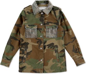 Philipp Plein Parka Crystal Camouflage