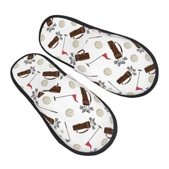 Generic Pantoufle Maison Motif Sur Le Th&egrave;me Du Golf Chaussons Maison Confortable Chaudes Pantoufles Portative Hiver Chaussures Chaudes Pour Maison Salon H&ocirc;tel