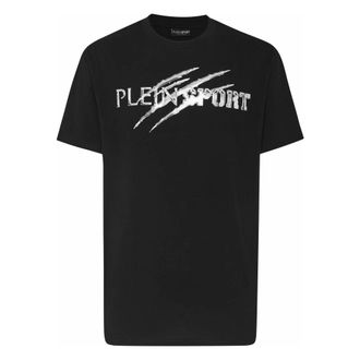 Plein Sport T-Shirt Rundhalsausschnitt Ss Chrome - - Sport - Herren - Schwarzk - M