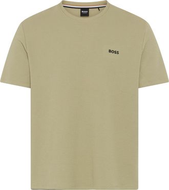 HUGO BOSS Pyjamaoberteil BOSS Waffle T-Shirt, Herren, Gr. XXL, beige (light, pastel gr&uuml;n 331), Obermaterial: 60% Baumwolle, 40% Polyester, regular fit, Rundhals