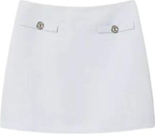 Twinset Femme, Jupes, Blanc, Taille: 40 FR Minigonna in misto lino