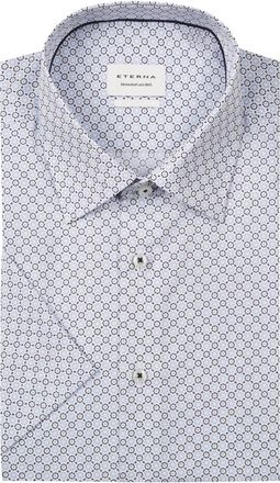 Eterna Kurzarmhemd aus Baumwolle mit feinem Muster, Modern Fit in