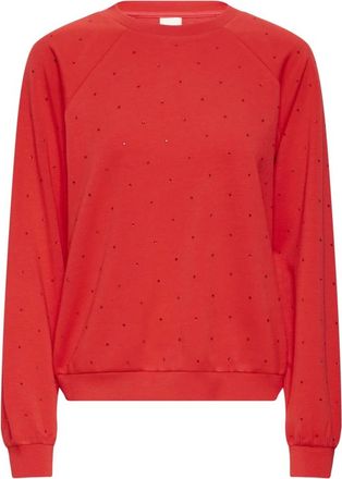 Ichi Ichi, Femme, Sweatshirts et sweats &agrave; capuche, Rouge, Taille: 44 FR SweaT-shirt