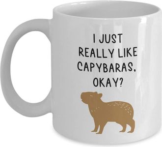 SpreadPassion Capybara Tasse - I Just Really Like Capybaras - 325 ml Kaffeetasse