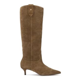 Kazar Wildlederstiefel mit abgerundetem Oberteil - - Shoes - Damen - Braun - 38 EU