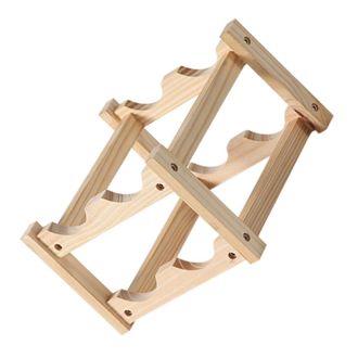 NUOBESTY NUOBESTY Weinregal aus Holz 2 St&ouml;ckig f&uuml;r 4 Flaschen Platzsparender Flaschenhalter f&uuml;r Rotwein Dekorativer Flaschenst&auml;nder f&uuml;r Zuhause B&uuml;ro und Bar