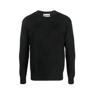Moschino Pullover mit Teddyb&auml;r-Motiv - - Knitwear - Herren - Schwarzk - XL