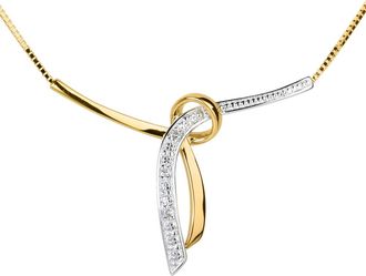 Edenly Collier Liane - Gelbgold mit 3 Diamanten