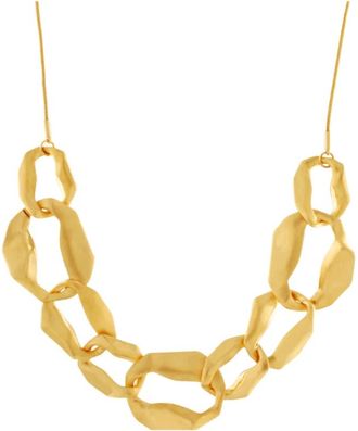 Dansk Copenhagen Collier court &agrave; maillons fluides Elysian - Femme - Accessoires - Jaune - Taille: ONE Size