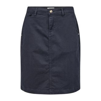 Cream Marineblaues Twill-Rock mit Taschen - - Skirts - Damen - Blau - XL
