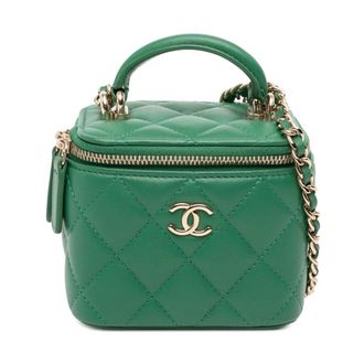 Chanel Pre-owned Quilted Vanity Case - - Pre-owned - Damen - Gr&uuml;n - ONE SIZE