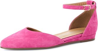 Tamaris Damen Klassische Ballerinas, Frauen Flats,Comfort Lining,TOUCHit-Fu&szlig;bett,Slip-ons,klassisch elegant,Ballerinen,PINK,37 EU