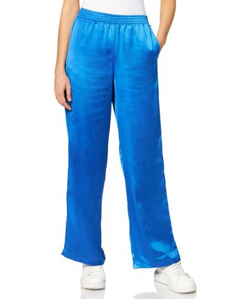Jack & Jones Womens JJXX JXKIRA Regular Satin Pant NOOS Hose, Blue Iolite, L