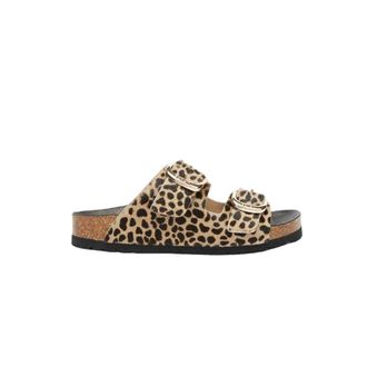 Scholl Sandalen mit Animal-Print und Doppel-Schnalle - - Shoes - Damen - Braun - 37 EU
