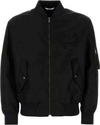 Valentino Garavani Homme, Vestes, Noir, Taille: M Blouson aviateur en nylon