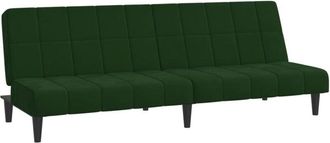 vidaXL Schlafsofa 2-Sitzer Dunkelgrün Samt vidaXL