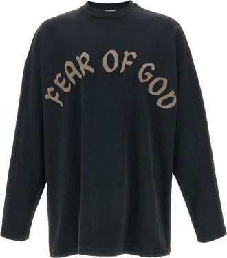 Fear of God Homme, Sweatshirts et sweats &agrave; capuche, Noir, Taille: S F OF G Long Sleeve Tee