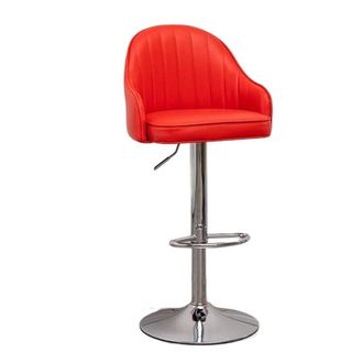 Generic Drehbare Barhocker, h&ouml;henverstellbare Barhocker mit R&uuml;ckenlehne f&uuml;r K&uuml;chentheken, hohe St&uuml;hle mit Stoffbezug f&uuml;r die K&uuml;che (63-84 cm