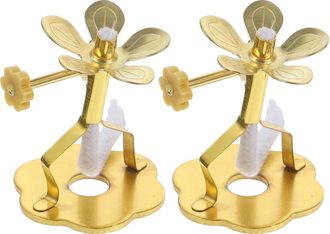 Artibetter Homoyoyo 2 St&uuml;ck Dochthalter f&uuml;r Butterlampen aus Legierung Kleine Verstellbare Dochtst&auml;nder f&uuml;r Buddhistische &Ouml;llampen Dekorative Tischlampe f&uuml;r Zuha