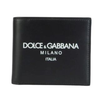 Dolce & Gabbana Ledergeldb&ouml;rse mit Logo-Print - - Accessories - Herren - Schwarzk - ONE SIZE