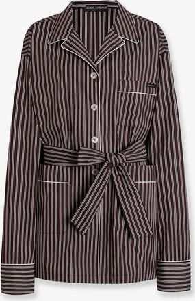 Dolce & Gabbana Camicia Pigiama Vanity in popeline - DOLCE & GABBANA - gender_Woman