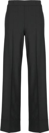 D.exterior Weite Hosen - - Trousers - Damen - Schwarzk - L