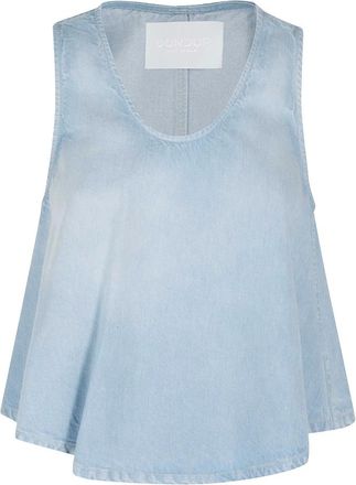 Dondup Femme, Tops, Bleu, Taille: 36 FR Top en denim