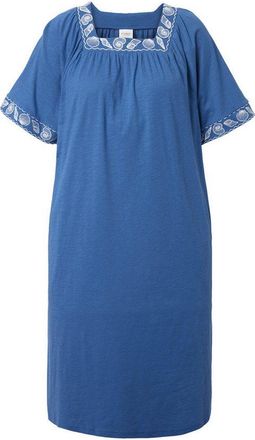 Ulla Popken Midikleid Midikleid Stickerei-Bord&uuml;re Carr&eacute;-Ausschnitt