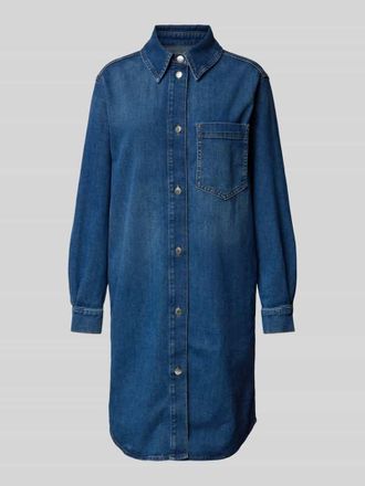 Marc O'Polo Loose Fit Jeanskleid aus Baumwoll-Mix mit Kontrastn&auml;hten