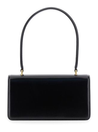 Valentino Garavani Womens Black Shoulder Strap With Vlogo Plaque Calf Bags