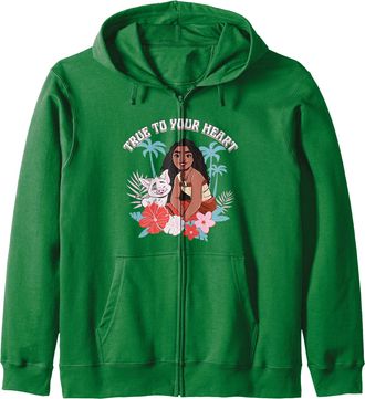Disney Moana 2 True To Your Heart Pua Moana Tropical Logo Kapuzenjacke