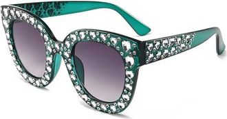 Generic Lunettes de soleil carrées en cristal Love lunettes de soleil pour vacances plage (couleur : G, taille : moyen) 2026