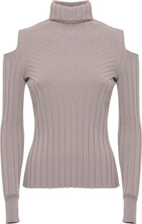 D.exterior Pullover mit hohem Kragen - - Knitwear - Damen - Beige - M
