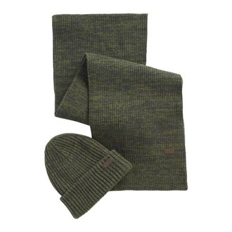 Barbour Homme, Accessoires, Vert, Taille: ONE Size Ensemble Bonnet & Écharpe Vert