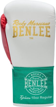 Benlee Rocky Marciano Leather Boxing Gloves Typhoon White/Green/Red 10 oz R