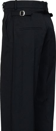 Bottega Veneta Grain de Poudre Wool Trousers - Black