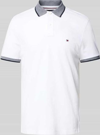 Tommy Hilfiger Regular Fit Poloshirt aus Baumwoll-Leinen-Mix